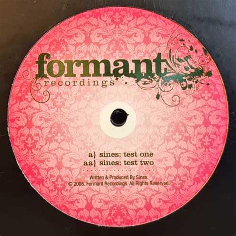 test one test two sines dnr vinyl