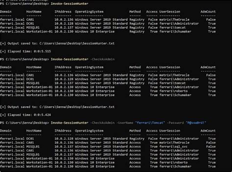 Invoke Sessionhunter Retrieve And Display Information About Active