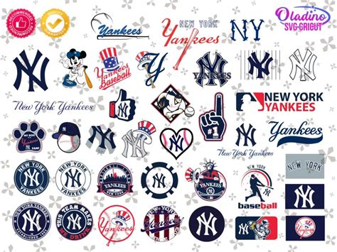 New York Yankees Clip Art Logo Bundle Yankees Svg Png Dxf Vector Mlb