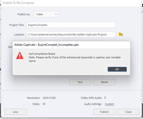 Captivateerror Elearning