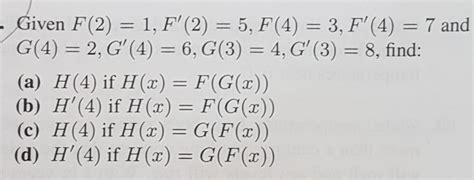 solved given f 2 1 f 2 5 f 4 3 f 4 7 and g 4 2 g
