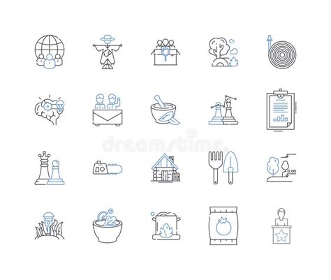 Technology Sector Line Icons Collection Innovation Automation