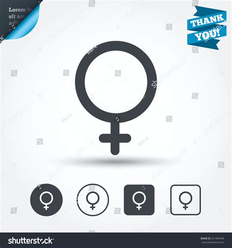 Female Sign Icon Woman Sex Button Stock Vector Royalty Free 241495348 Shutterstock