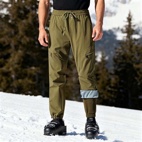 Brgzlk 3 In 1 Snow Ski Hiking Pants For Men Solid Color Zipper Multi
