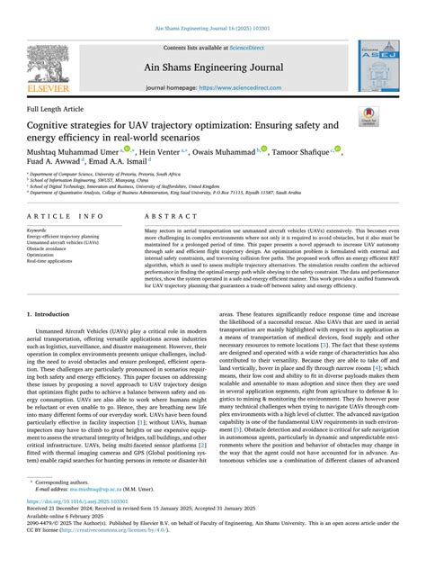 Pdf Cognitive Strategies For Uav Trajectory Optimization Ensuring