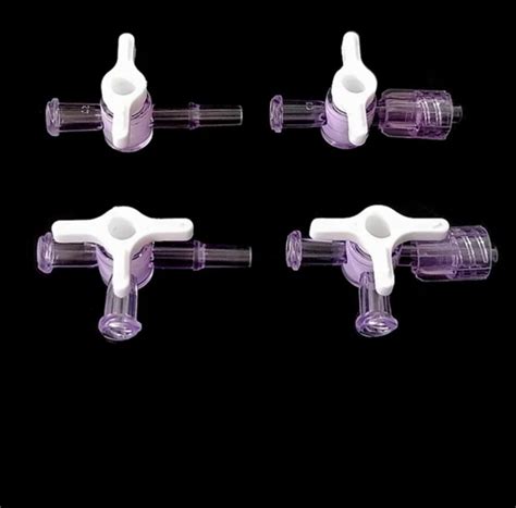 Plastic Medical Luer Stopcock Flow Control Valve 2 Way Luer Lock 3 Way Stopcock With Luer Valves