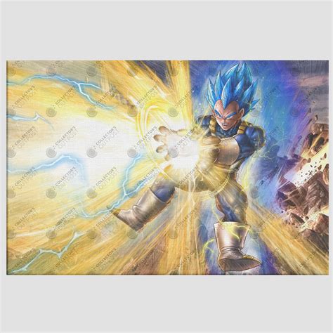 Super Saiyan Blue Evolved Vegeta Landscape Dragon Ball Z Premium Art Collectors Outpost