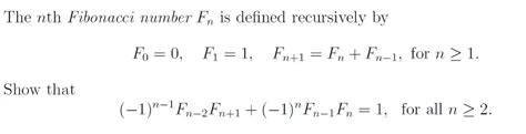 Solved The Nth Fibonacci Number Fn Is Defined Recursively