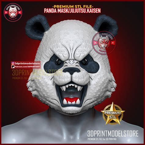 Panda Jujutsu Kaisen Cosplay Mask Anime Halloween Cosplay 3d Model