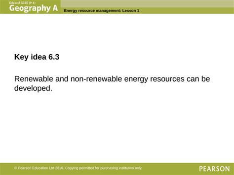topic 6 resource management lesson 4 classifying energy resources