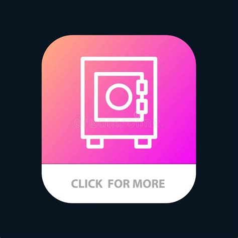 Locker Lock User Mobile App Button Android And Ios Line Version