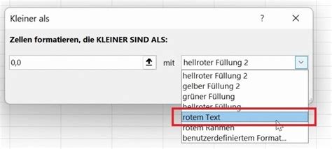 in excel negative zahlen rot einfärben
