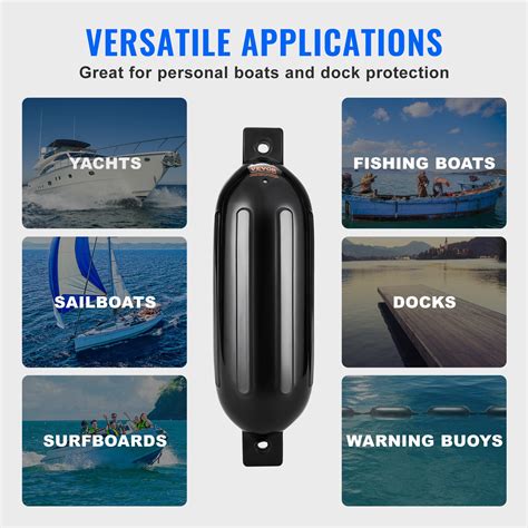 Vevor Boat Fenders 6 5 X 23 Boat Bumpers For Docking Inflatable