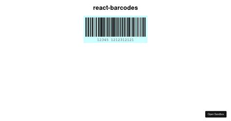 React Barcodes Forked Codesandbox