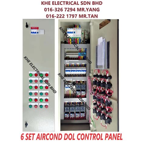 6 Sets Air Cond Dol Metal Control Panel Box 6 Set Papan Panel Kawalan