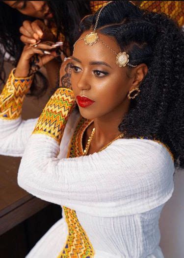 Eritrean Tigrinya Bride African Beauty Traditional Dresses Eritrean