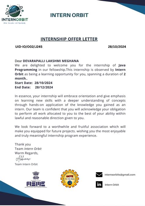 Meghana Devarapalli On Linkedin Internshipopportunity Javaprogramming Careergrowth