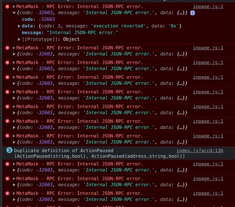 Resolve Metamask Error ` 32603` In Browser Console · Issue 127 · Midas