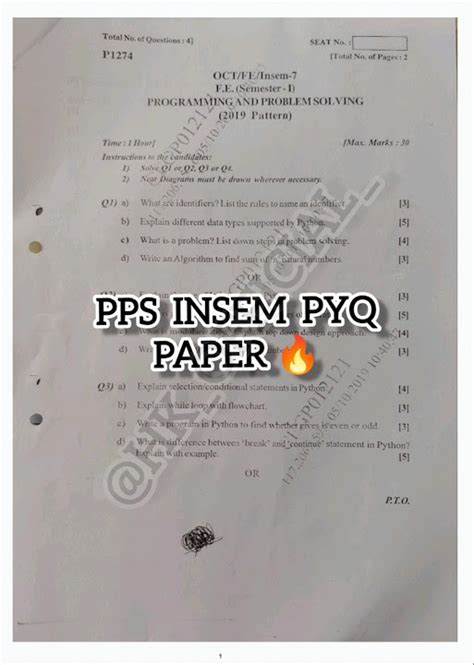 pps insem pyq paper sppu 🔥 engineering syllabus pps pps sppu engineering insem youtube