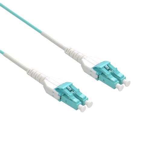 2m Uniboot Lcupc Lcupc Om3 Multimode Duplex Aqua Fiber Optic Patch