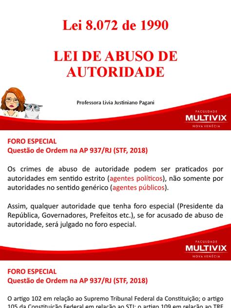 Slides Lei De Abuso De Autoridade Pdf Crimes Crime E Violência