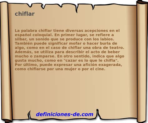 Significado De Chiflar