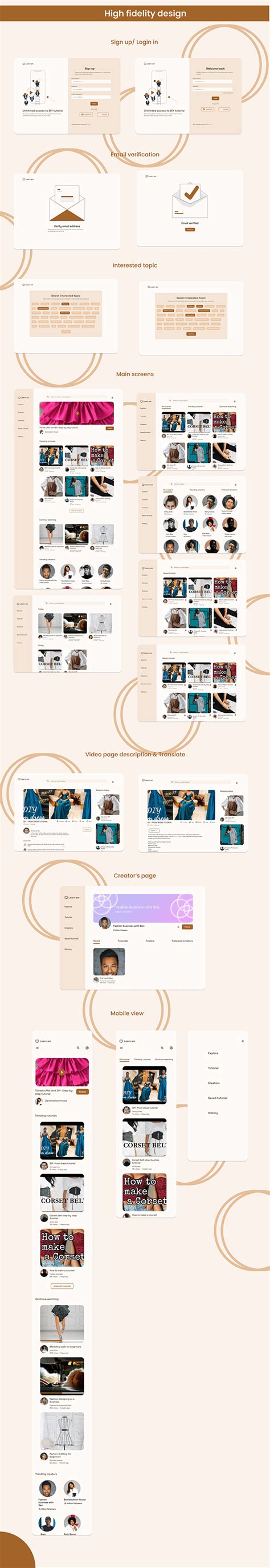 DIY Tutorial Learning Platform Web Application Design On Behance