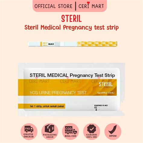 Jual Steril Pregnancy Test Strip Test Pack Steril Tes Kehamilan Shopee Indonesia
