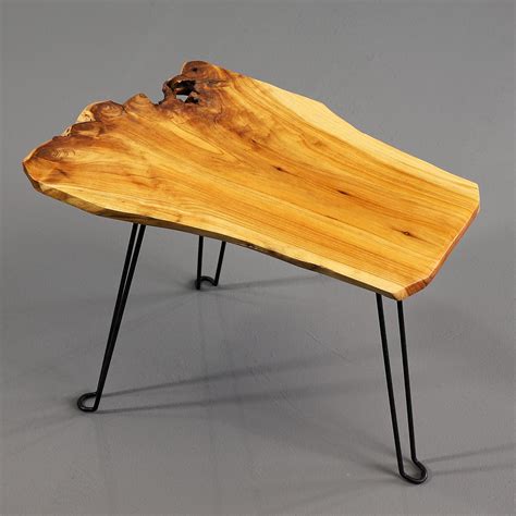 [pj Collection] Live Edge Coffee Table Small Coffee Table Foldable Lightweight Side Table