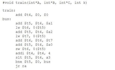 Solved Void Trainint A Int B Int C Int K Train Add
