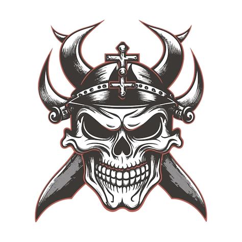 Premium Vector Warrior Skull Head