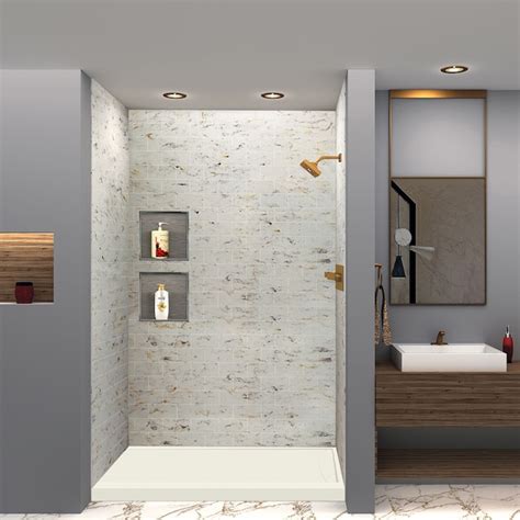 Transolid 36 In W X 60 In L Cameo Single Threshold Rectangle Shower Pan Base With 2 In H