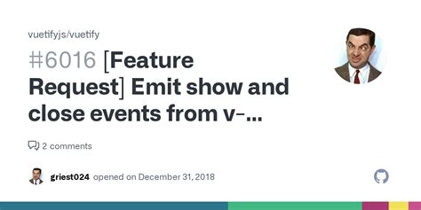 [feature request] emit show and close events from v dialog · issue