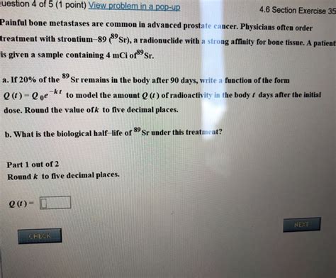 solved uestion 4 of 5 1 point view problem in a pop up 4 6