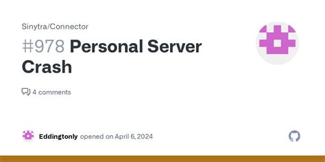 Personal Server Crash · Issue 978 · Sinytraconnector · Github