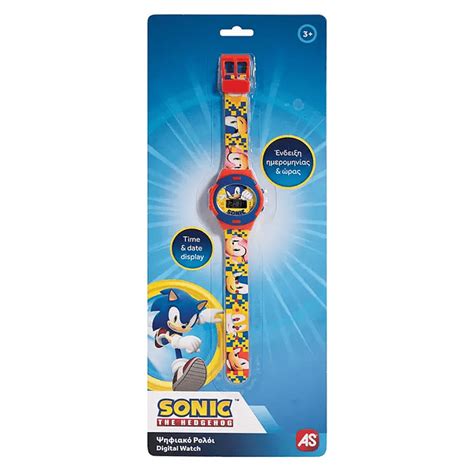 Relógio Digital Sonic Vermelho Cubos Luminosos