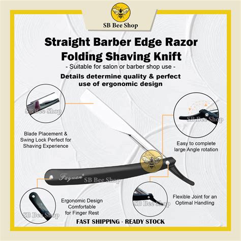 Shaver Straight Edge Stainless Steel Sharp Barber Razor Folding Shaving Beard Cutter With Blade