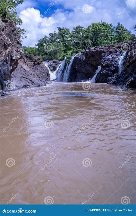 Ocu In Herrera Waterfall Stock Image Image Of Herrera 249386011
