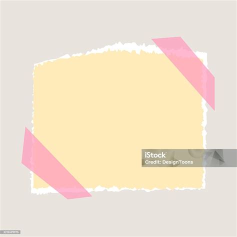 노란색 빈 종이 접착 테이프가 있는 메모 스카치 테이프가 있는 찢어진 종이 시트 현대 미술 콜라주 종이 시트 찢어진 종이 스트립 알림 0명에 대한 스톡 벡터 아트 및 기타