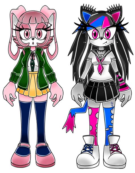 Dangan Ronpa X Sonic Crossover Chiaki And Ibuki By Mizumikahago On