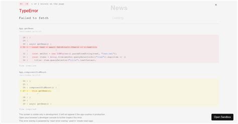 React Rss Feed Codesandbox