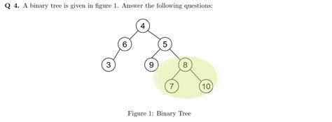 Solved Q A Binary Tree Is Given In Figure Answer The Chegg