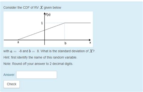 solved consider the cdf of rv x given below f x with a 8