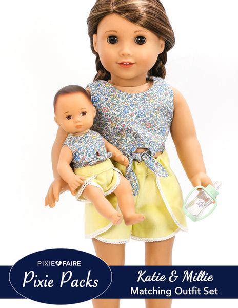 Pixie Packs Katie And Millie Matching Set Outfit Collection