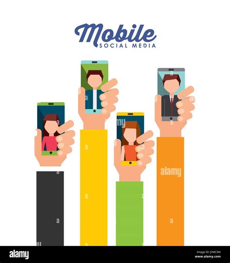 Mobile Social Media Design Stock Vector Image And Art Alamy