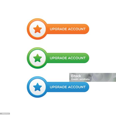 Rounded Upgrade Buttons Stock Illustration Download Image Now
