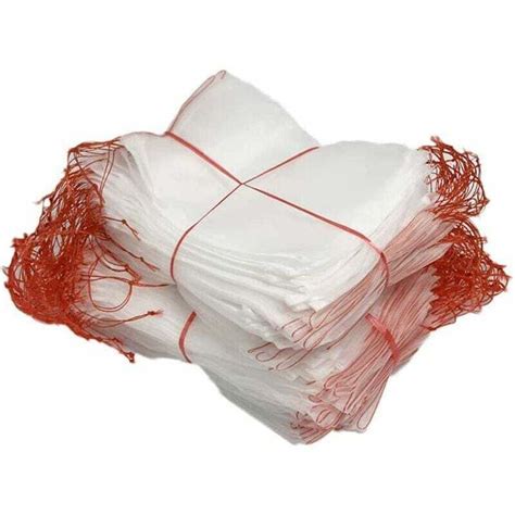 Lot De 50 Sacs Filet De Protection Pour Fruits 25x15 Cm Avec Cordon