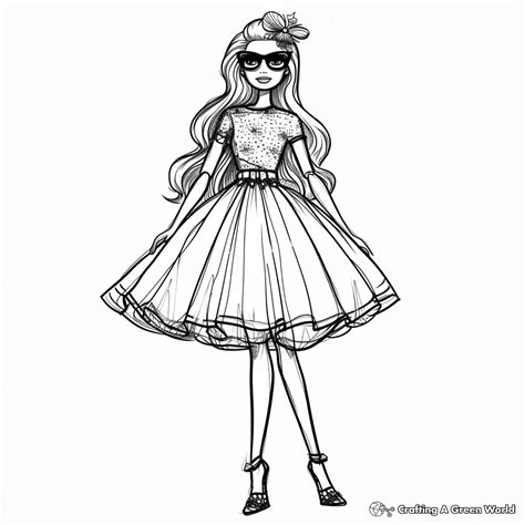 Barbie Coloring Pages Fashion
