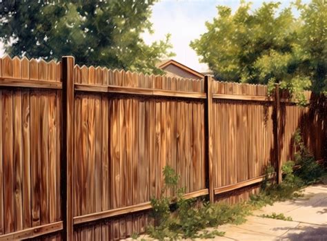 Premium Photo Fence Built From Wood Outdoor Landscape Security And Privacy Concept Created