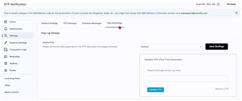 Otp Verification General Setting Configuration Wordpress